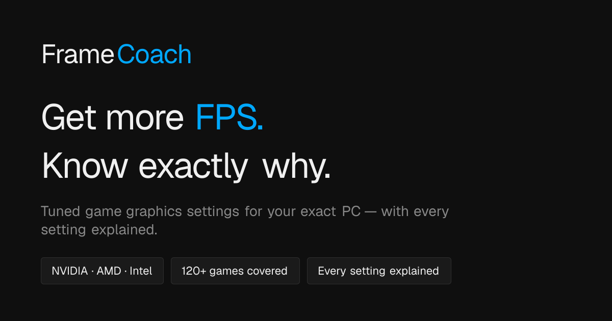 Best Game Settings for the NVIDIA RTX 5050 (2026) — FrameCoach